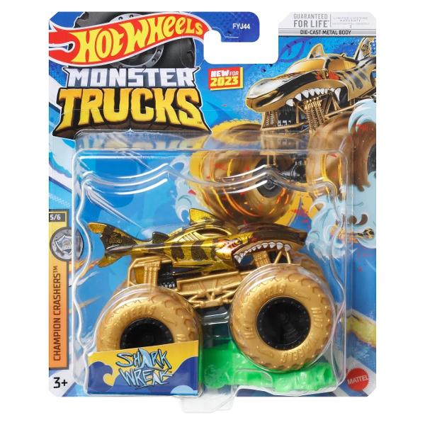 Masinuta Hot Wheels Monster Truck Shark Wreak scara 1:64 MTFYJ44_HLR97 - - Libraria CLB